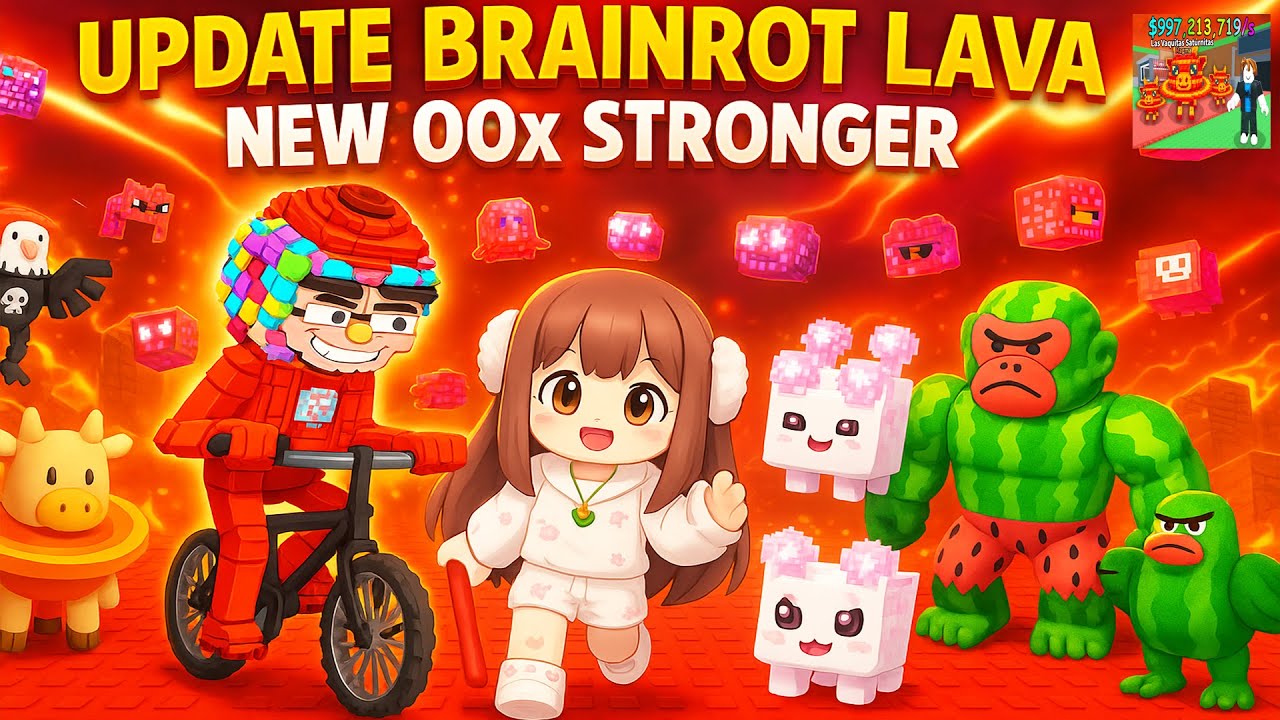 Hot! New Update Lava Brainrot Extremely Rare– Steal A Brainrot # ...