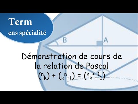 Démonstration de la relation de Pascal par le calcul - YouTube