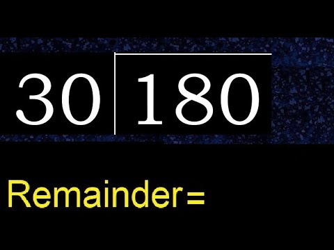 Divide 180 by 30 , remainder . Division with 2 Digit Divisors . How to ...