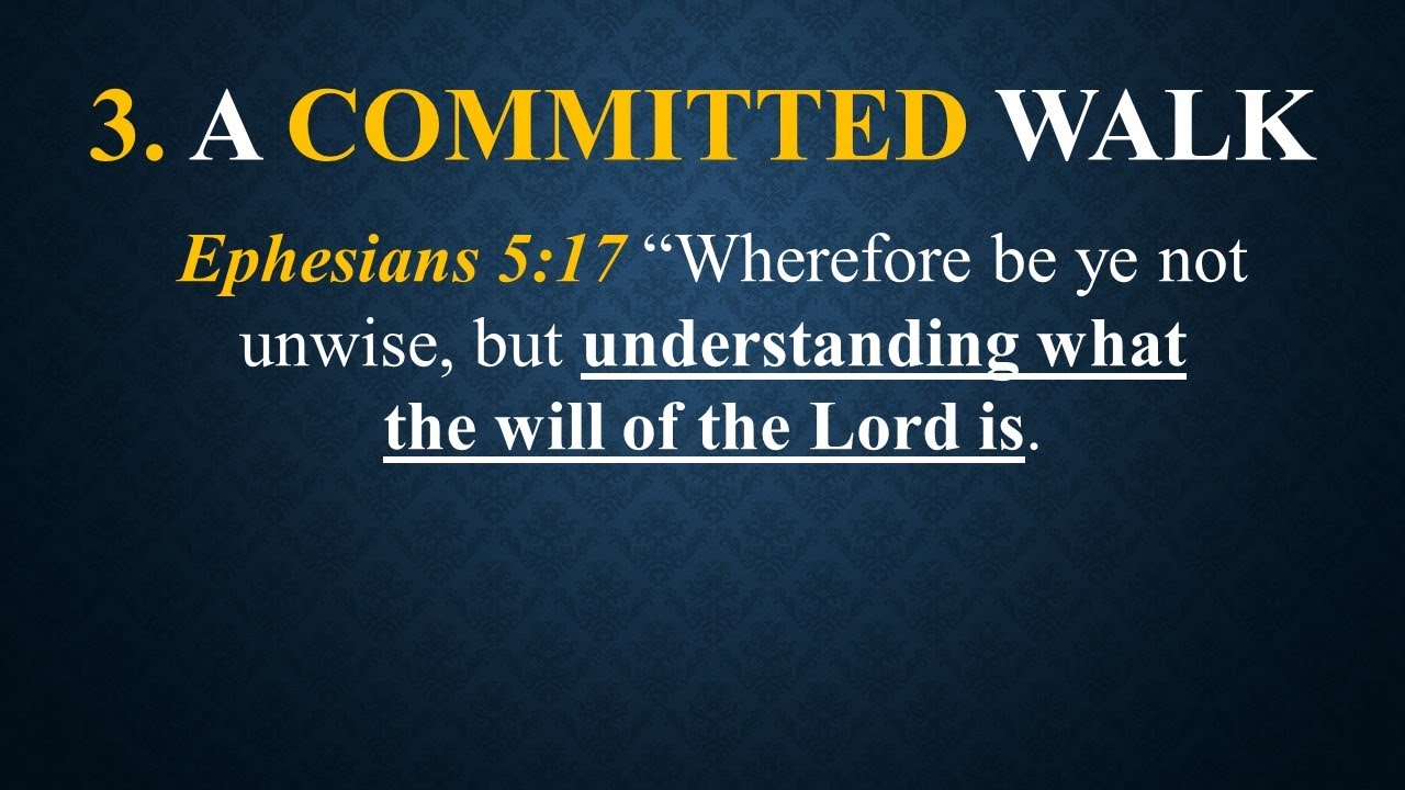 A Renewed Walk - A Committed Walk, Ephesians 5:17, Charlie Haddad - YouTube