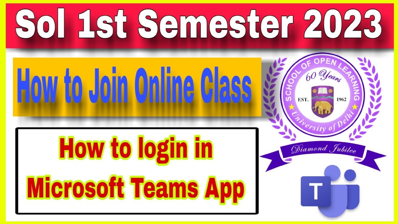 Du Sol 1st Semester How to Join Online Class 2023 | How to Login in ...