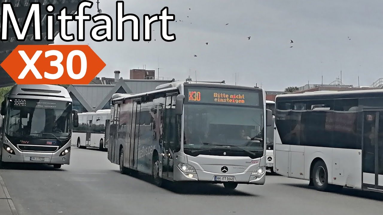 Mitfahrt | MB Citaro C2 | Linie X30 | S Harburg Rathaus (Eißendorfer ...