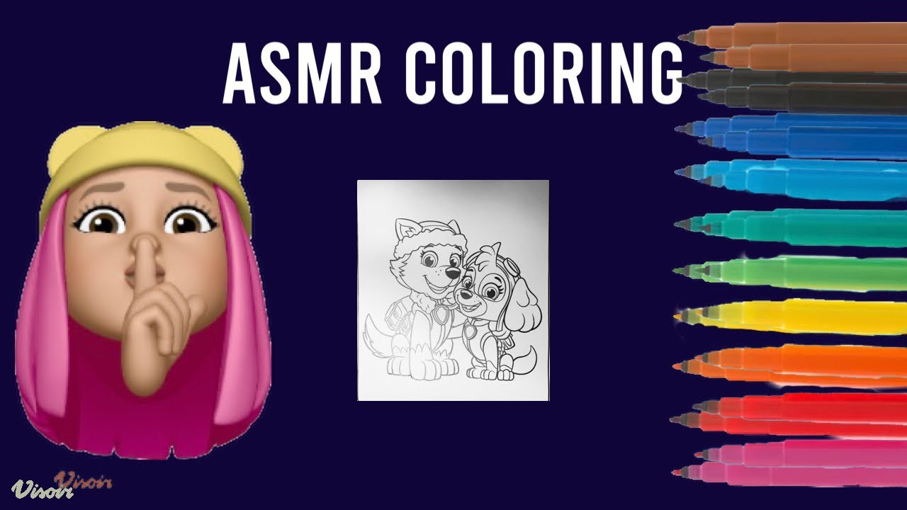 ASMR | Coloring for relaxation | calming ASMR SOUNDS & Whispering ...