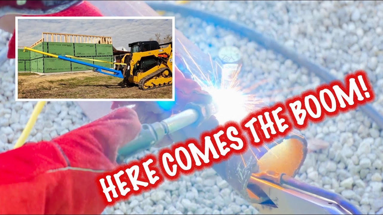Josh fabricating a HOMEMADE telescopic forklift BOOM for the skid-steer ...