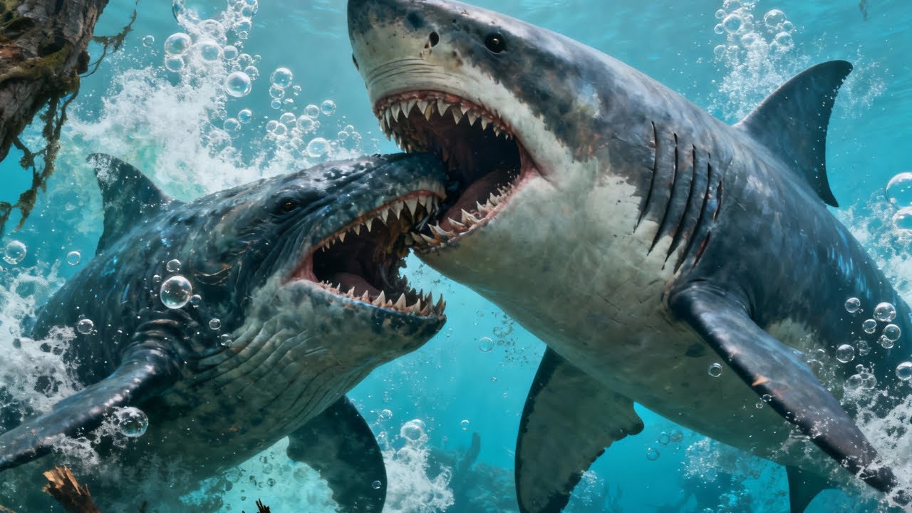 How 9 Million Years Ago Leviathan vs. Megalodon Maul Mangrove Shallows ...