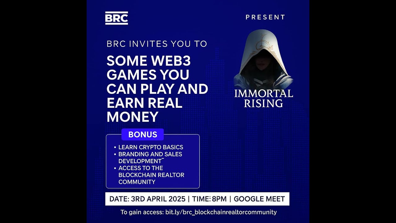 BRC GAME NIGHT - HOW TO PLAY IMMORTAL RISING A WEB3 P2E GAME TO MAKE ...