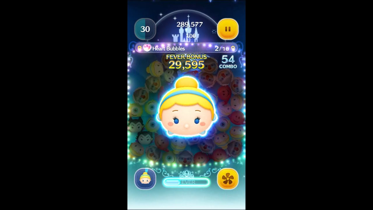 Tsum Tsum Mission - Pop 10 Heart Bubbles in 1 play with an eyelash Tsum ...