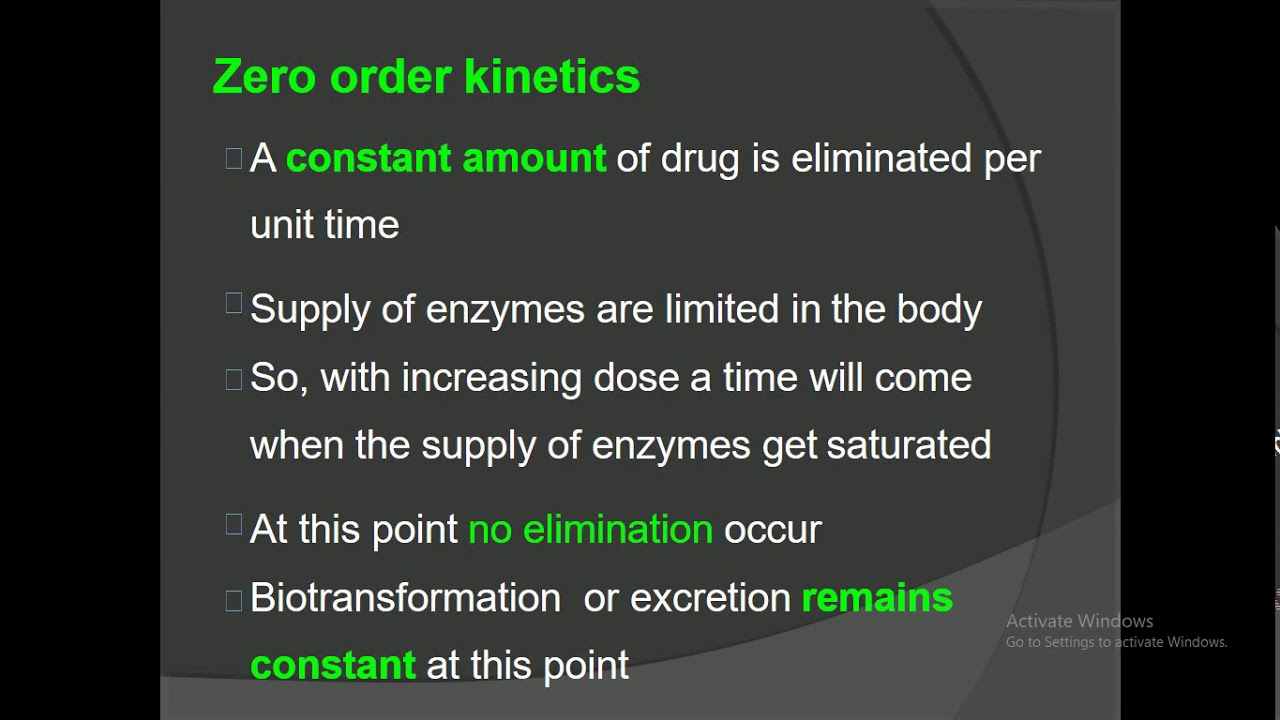 Zero order kinetics lecture #03 - YouTube
