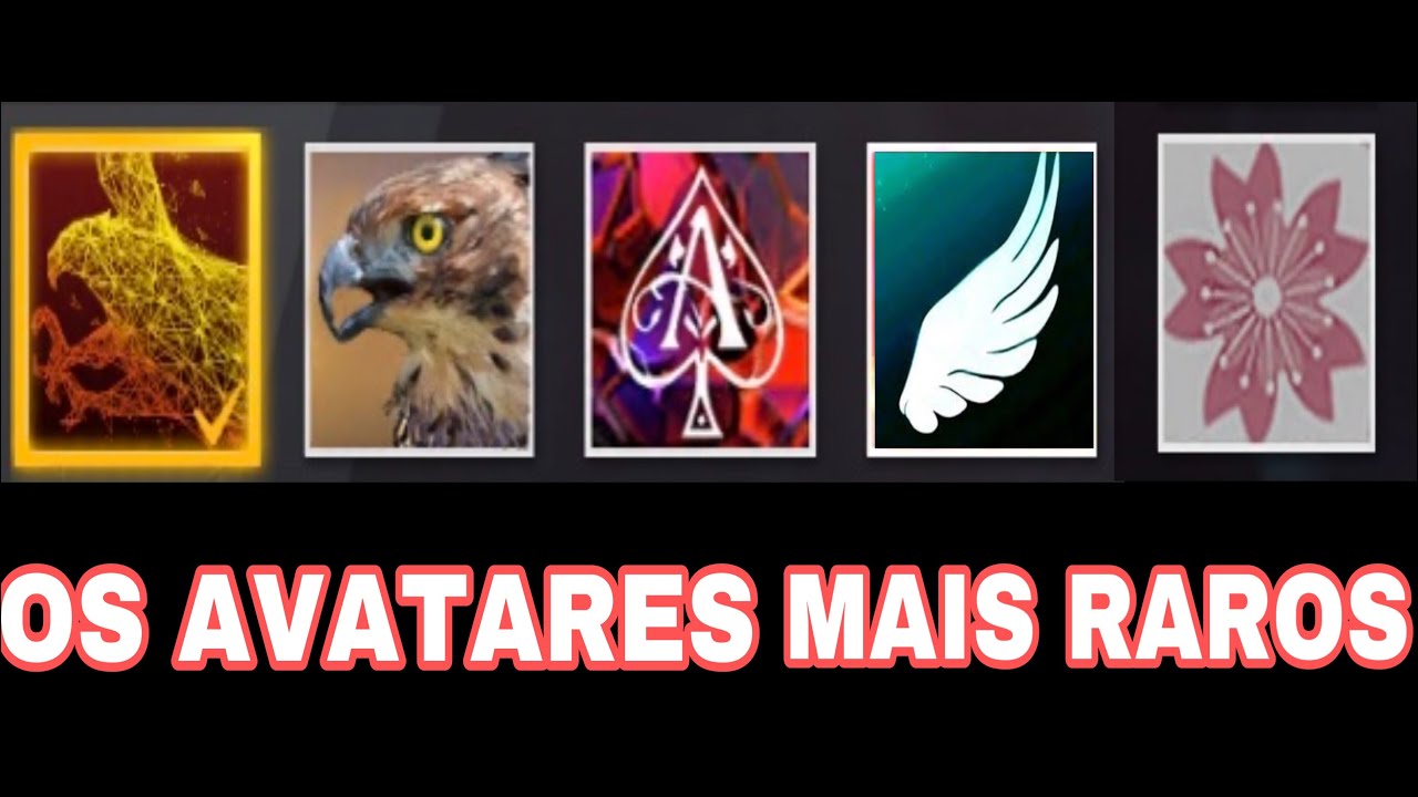MOSTRANDO TODOS OS AVATARES MAIS RARO DO FREE FIRE GARENA - YouTube