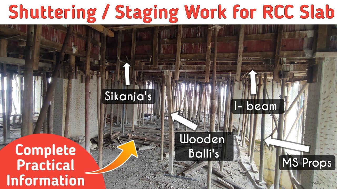 Formwork / Shuttering l Practical Scaffolding and Staging of RCC Slab ...