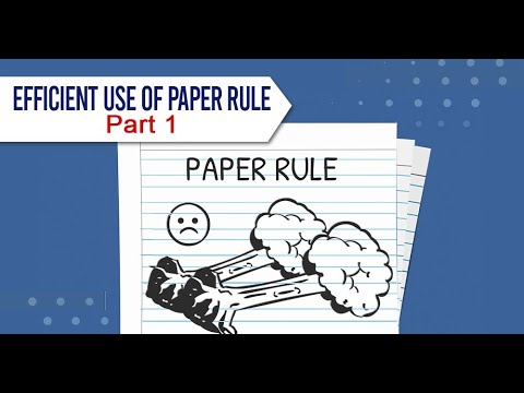 Efficient Use of Paper Rule - YouTube