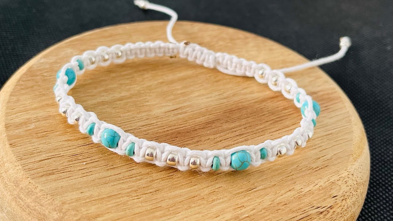 Easy macrame anklet - YouTube