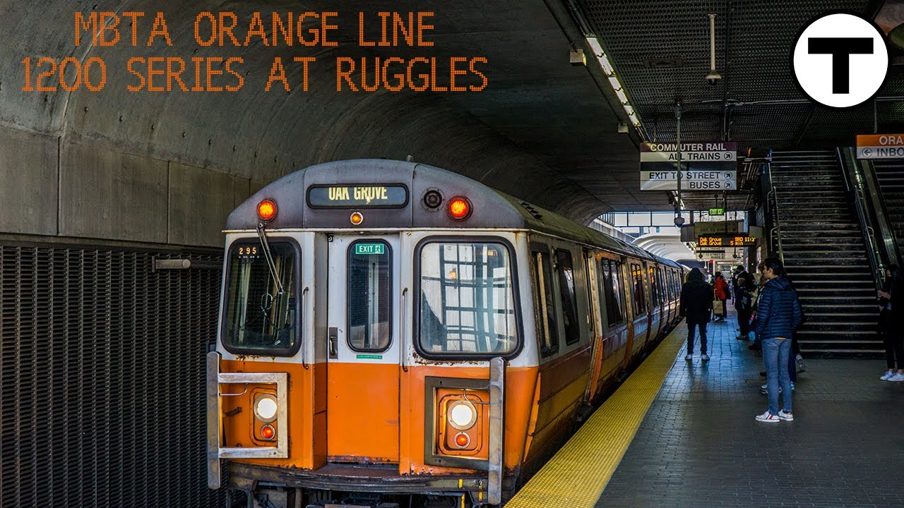 MBTA Orange Line: Oak Grove Bound 01200 Series at Ruggles Station - YouTube