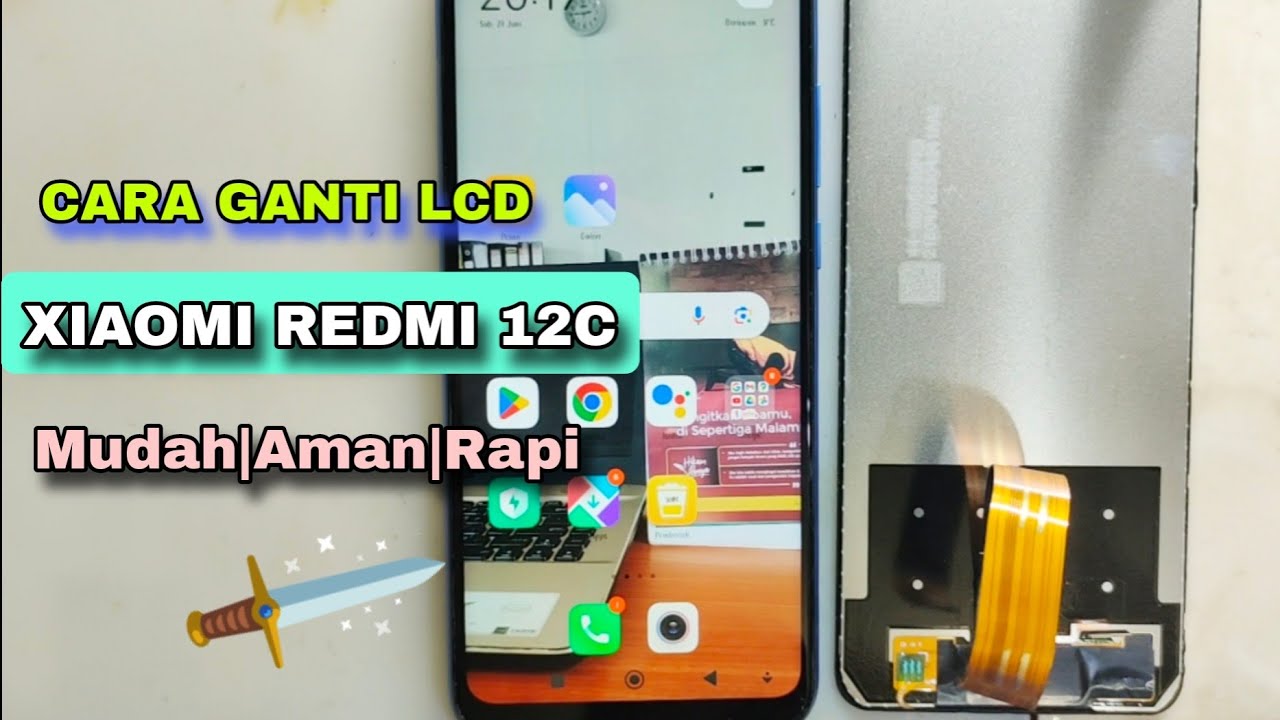 CARA GANTI LCD XIAOMI REDMI 12C MUDAH DAN AMAN || REDMI 12C REPLACEMENT ...