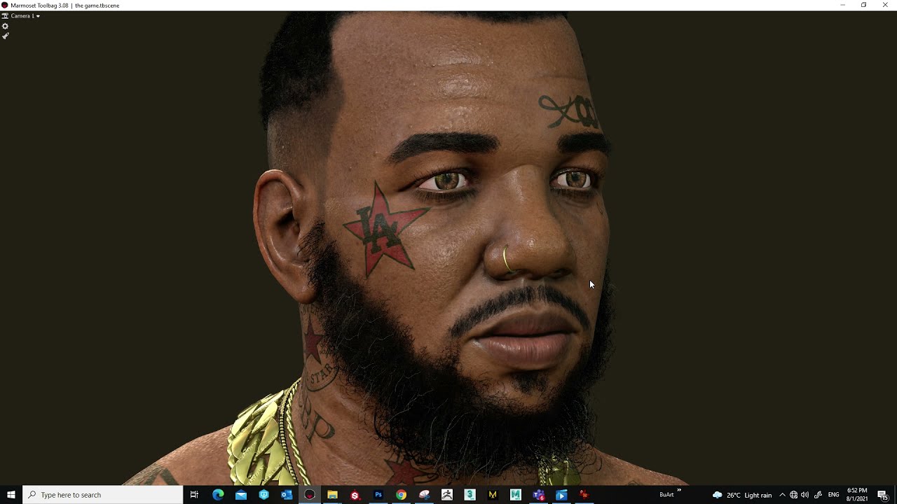 "The game" Rapper 3D model real time render - YouTube