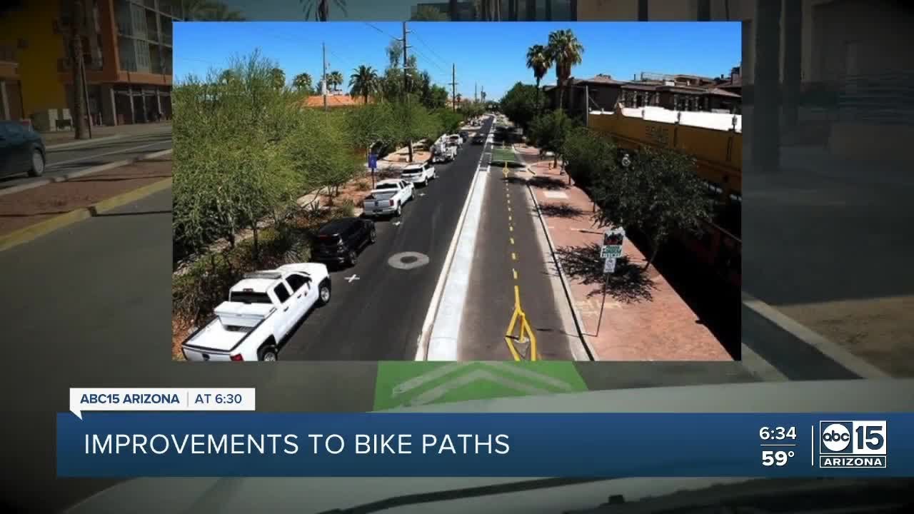 Improvements to bike paths in Phoenix - YouTube