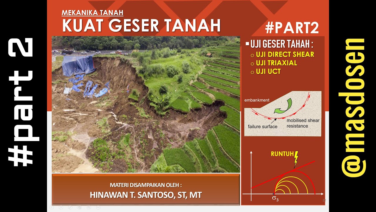 Mekanika Tanah : Kuat Geser Tanah #part2 - Hinawan T. Santoso, ST, MT ...
