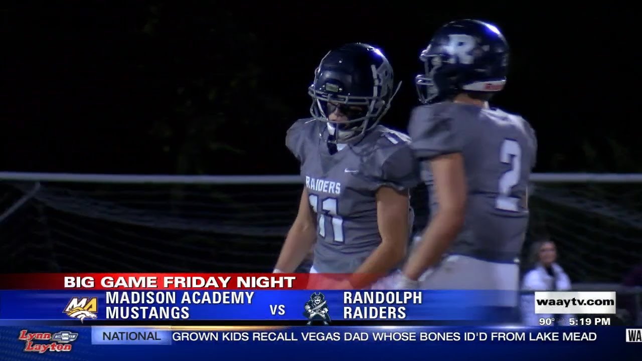 Big Game Friday Night: Madison Academy Mustangs vs Randolph Raiders ...