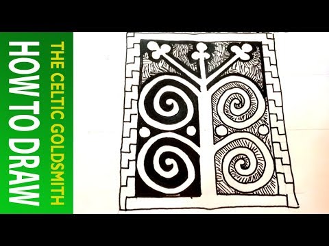 How to Draw Celtic Patterns 117 - Pictish Tree of Life Part 5of6 - YouTube