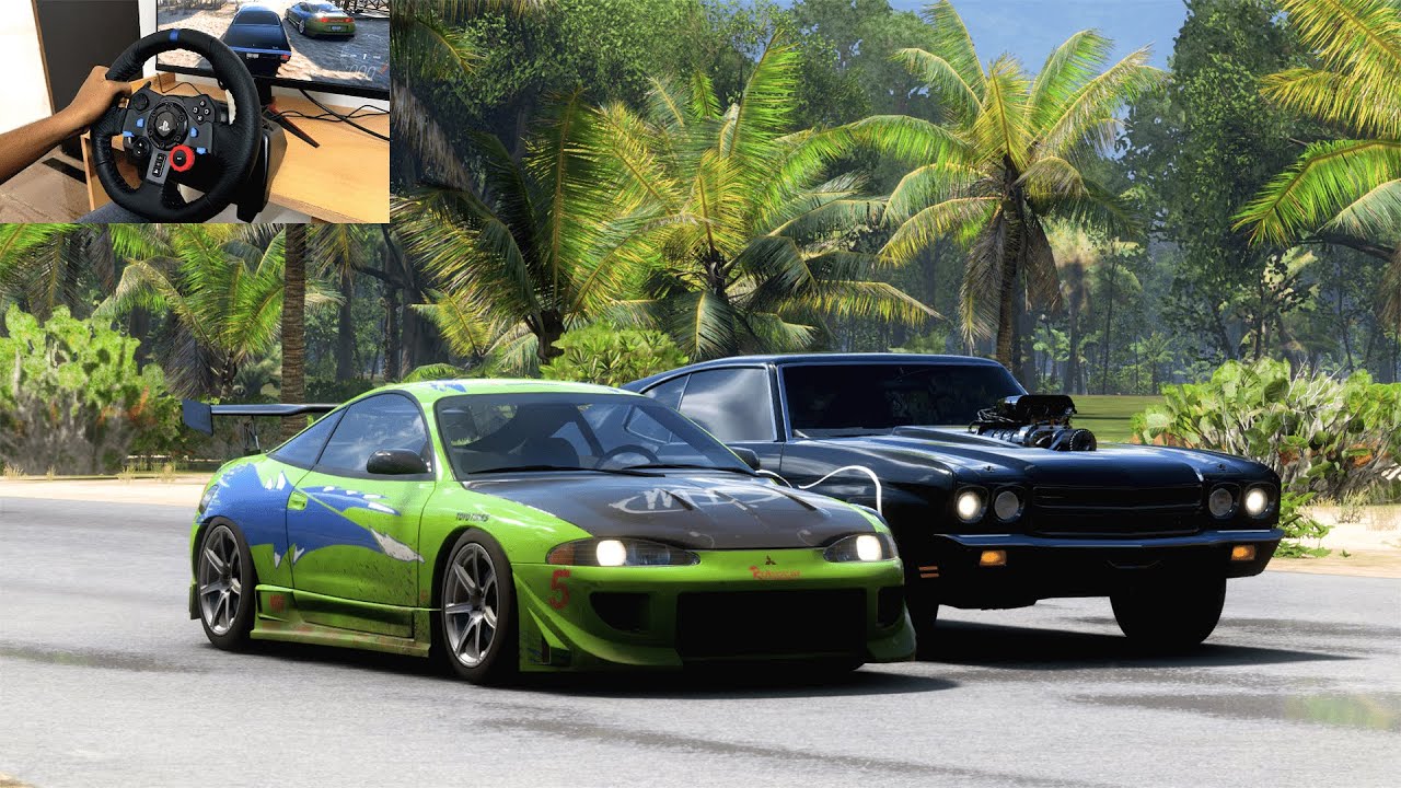Chevrolet Chevelle And Mitsubishi Eclipse Epic Convey Forza Horizon 5 | Logitech g29 game play ...