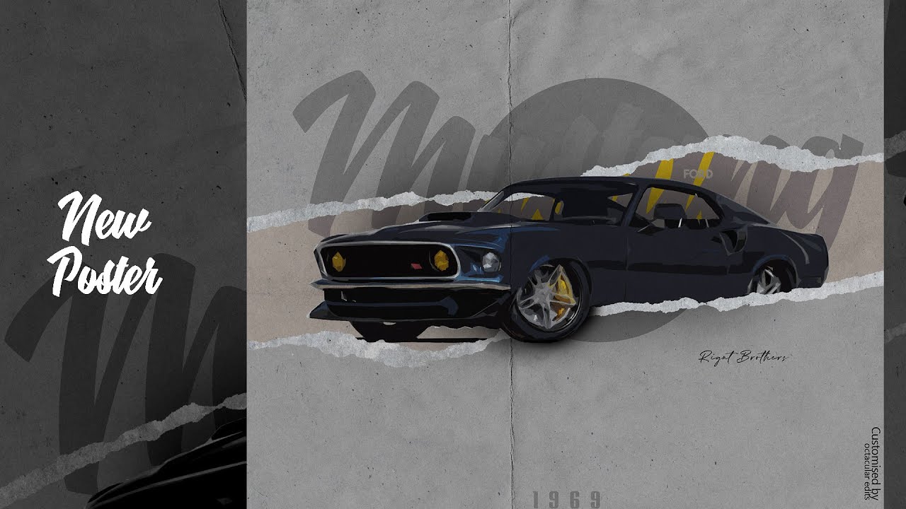 MUSCLE CAR POSTER DESIGN | PHOTOSHOP TUTORIAL | COVER DESIGN - YouTube