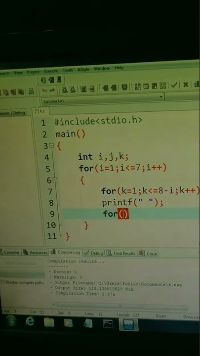 pascal pattern in C programming || 'Christmas Tree' #shorts #programming #coding - YouTube