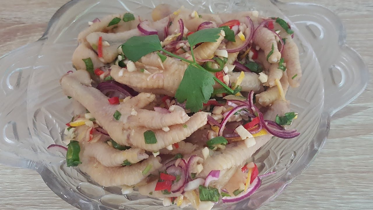 Thai Food ~ Delicious Chicken Feet Salad || Lizanna's Diary - YouTube