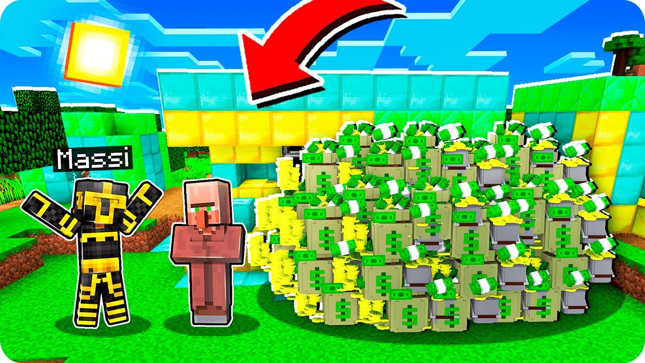 ENCONTRAMOS UN TESORO MILLONARIO EN EL PUEBLO MÁS RICO DE MINECRAFT 💸🤑 ...