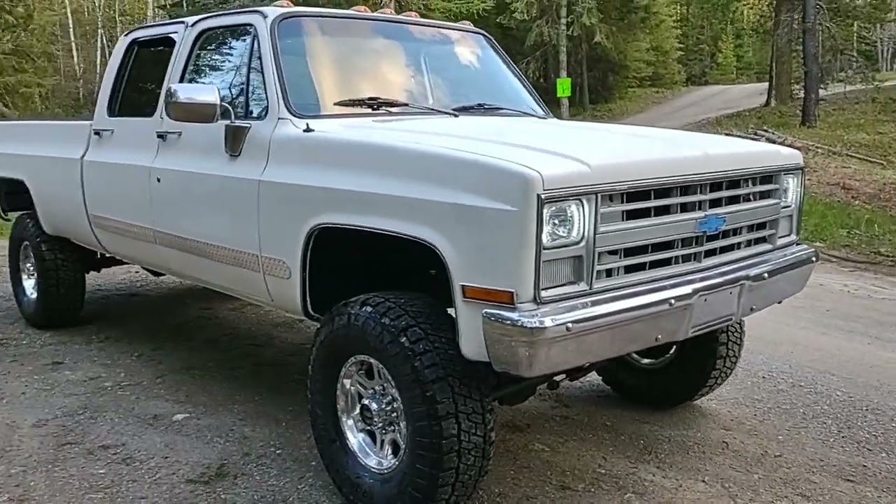 LS swap square body crew cab - YouTube