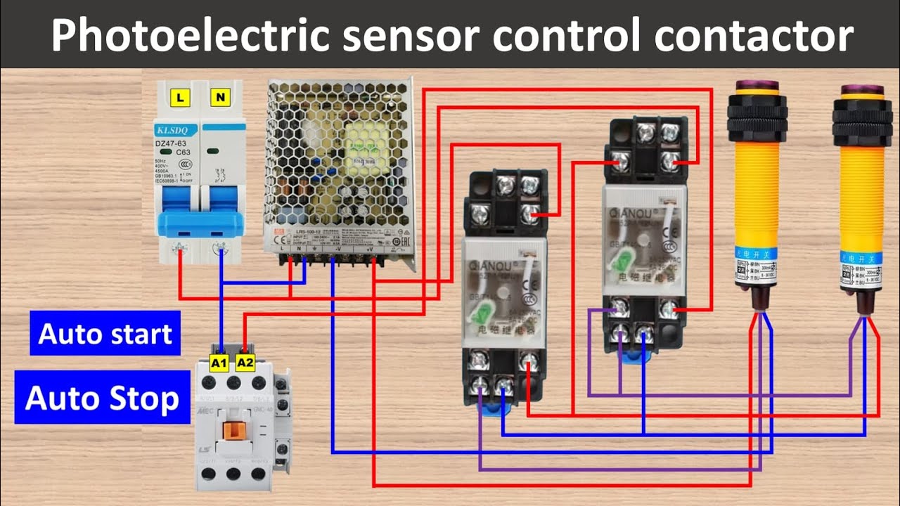 Photoelectric Sensor Control Contactor Wiring Diagram | How to wire ...