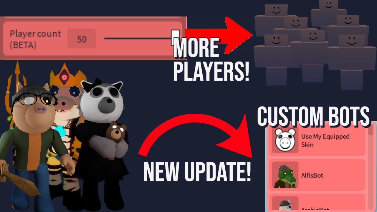NEW! ROBLOX PIGGY BUILD MODE FEATURE (CUSTOM BOT SKINS!) - YouTube