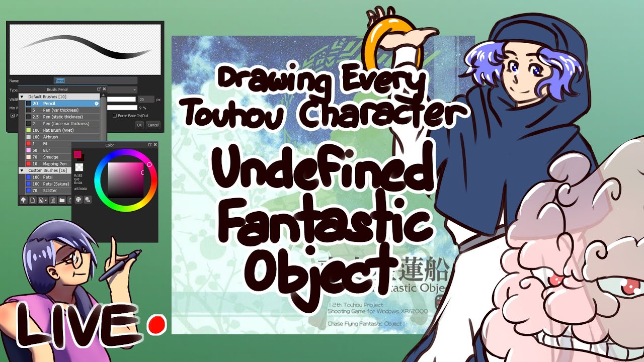 Drawing Early Game Characters from Touhou Undefined Fantastic Object ...