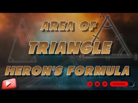Derivation of Heron's Formula | Area of Triangle | त्रिभुज का क्षेत्रफल ...