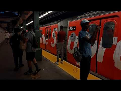 MTA: Supreme wrapped R143 L train at Bdwy Junction and Wilson Av - YouTube