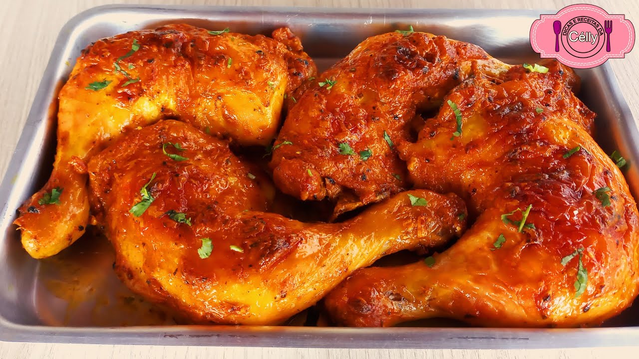 COXA E SOBRECOXA ASSADO NA MAIONESE muito macio e suculento - YouTube