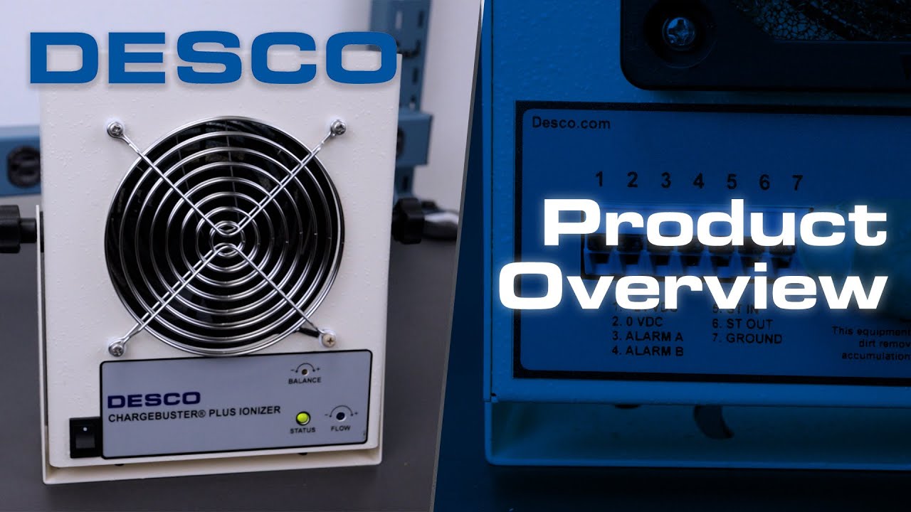 Chargebuster™ Plus Single-Fan Ionizer - Product Overview | DESCO - YouTube