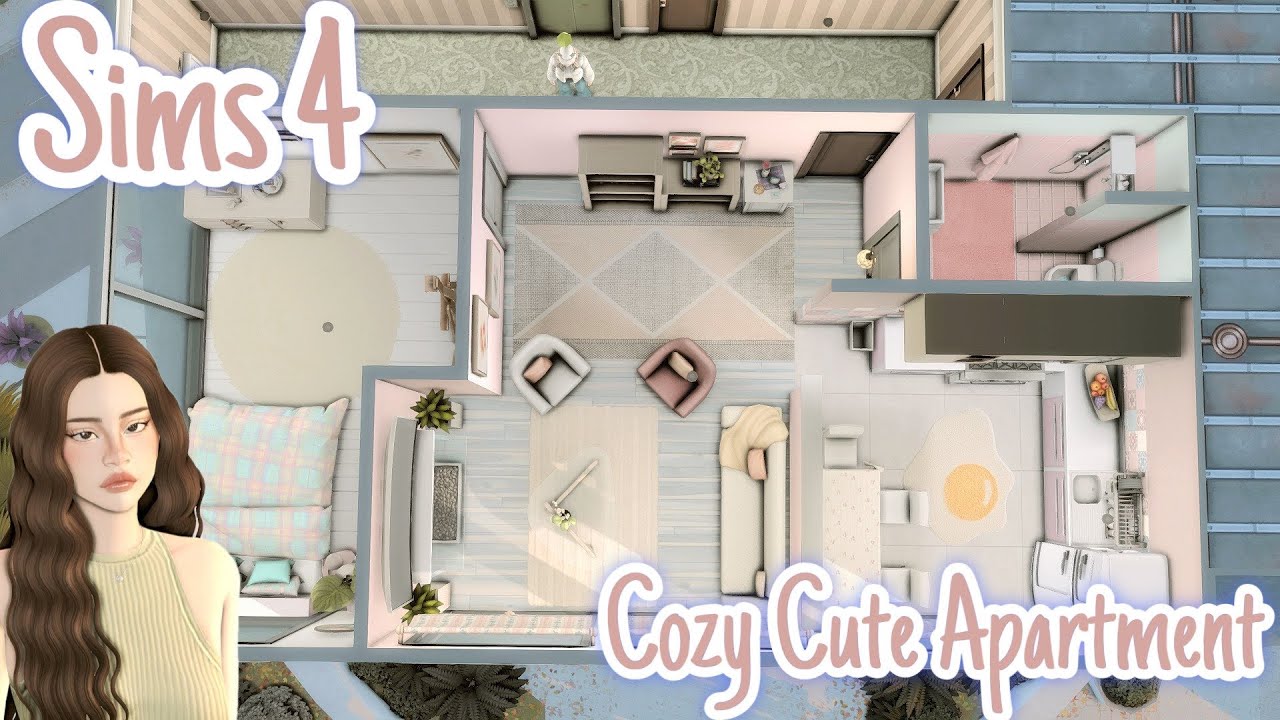 Sims 4 Cozy Cute Apartment Building (Speed Build) / Sims 4 Tatlı Rahat ...