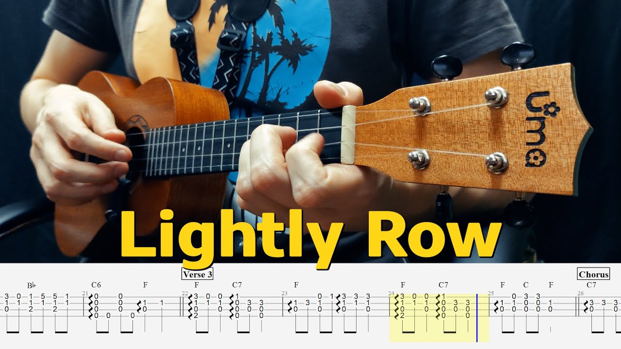 Ukulele Lullabies for babies. Lightly Row. Tabs included - YouTube
