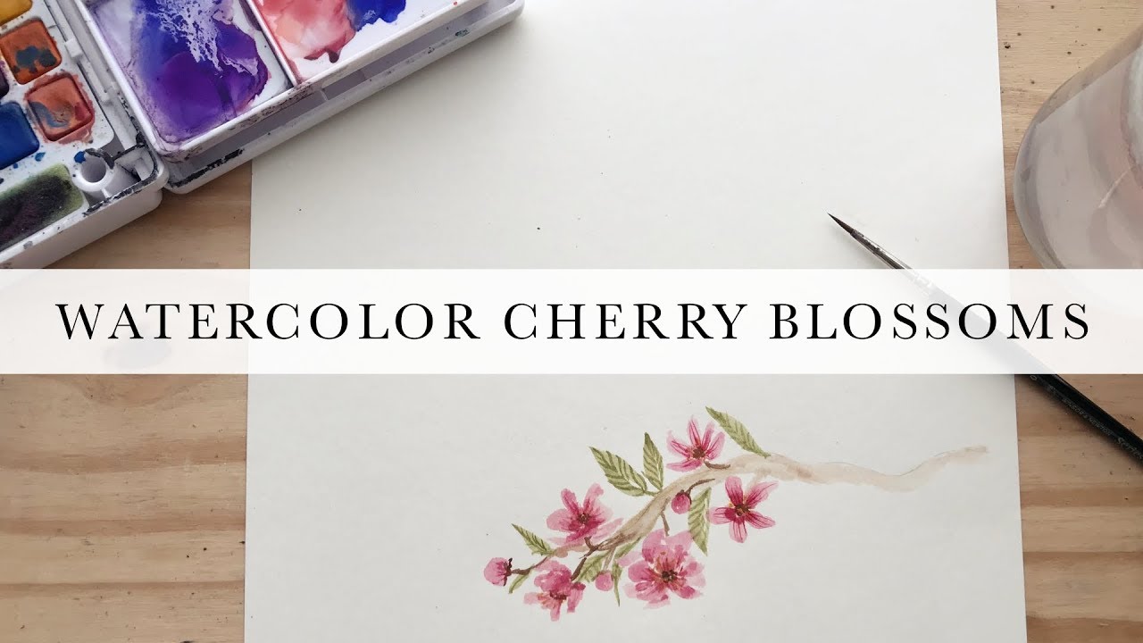 HOW TO: Watercolor Cherry Blossoms | An Authentic by Frani Tutorial ...