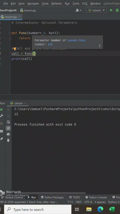 Optional Parameters Pt3 Pythonforbeginners Pythonprogramming Pythontutorial Programming
