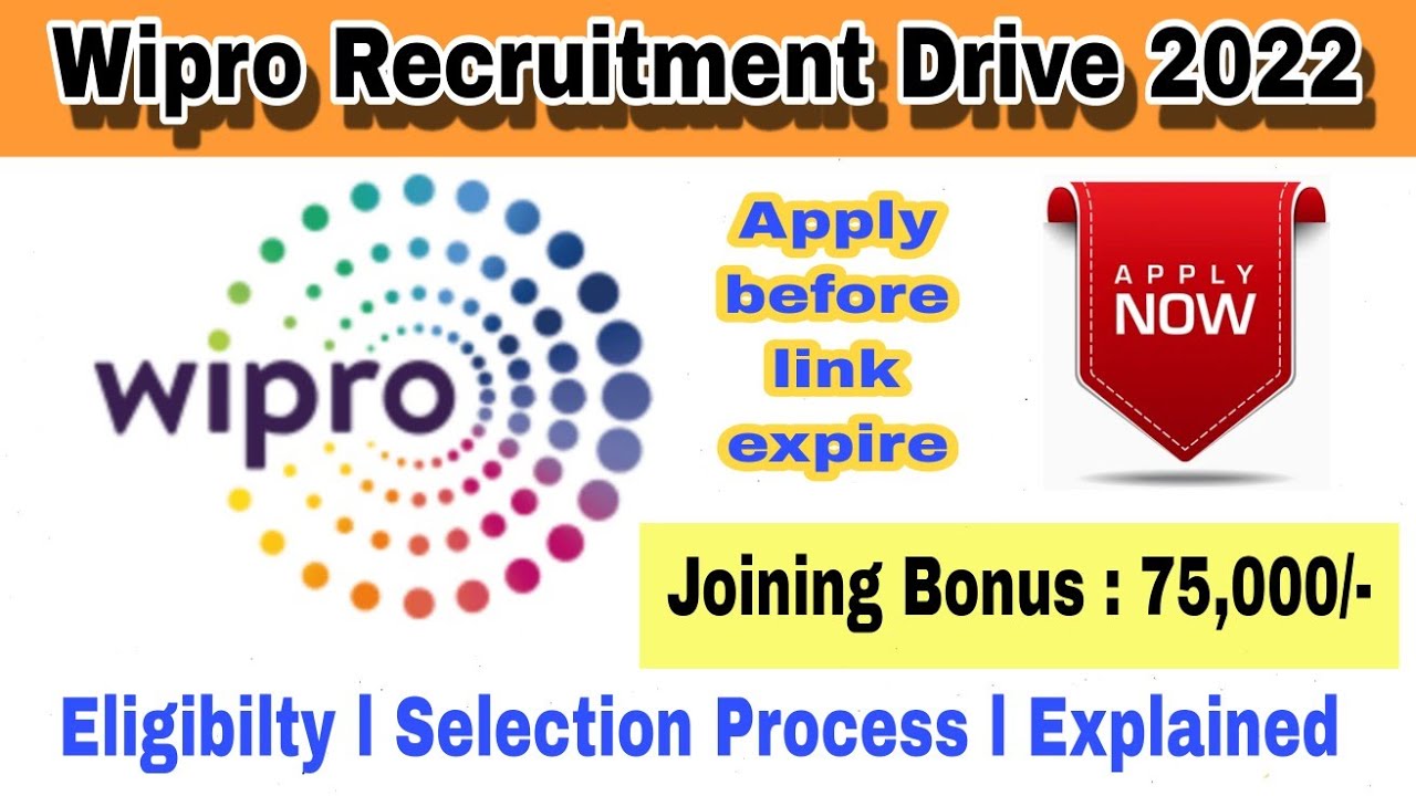 Wipro recruitment 2022 l wipro hiring freshers l off campus drive 2022 ...