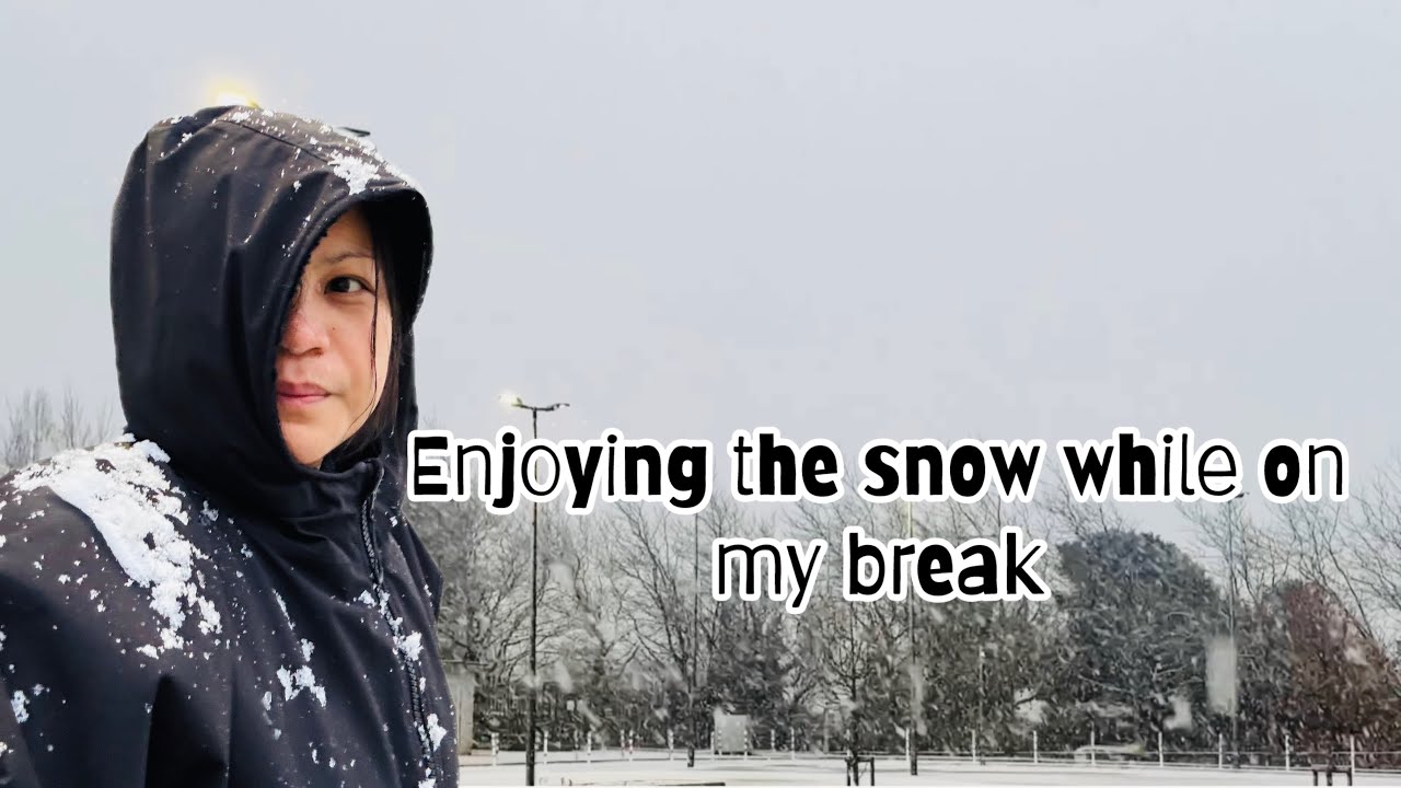 Enjoying the snow while on my break - YouTube