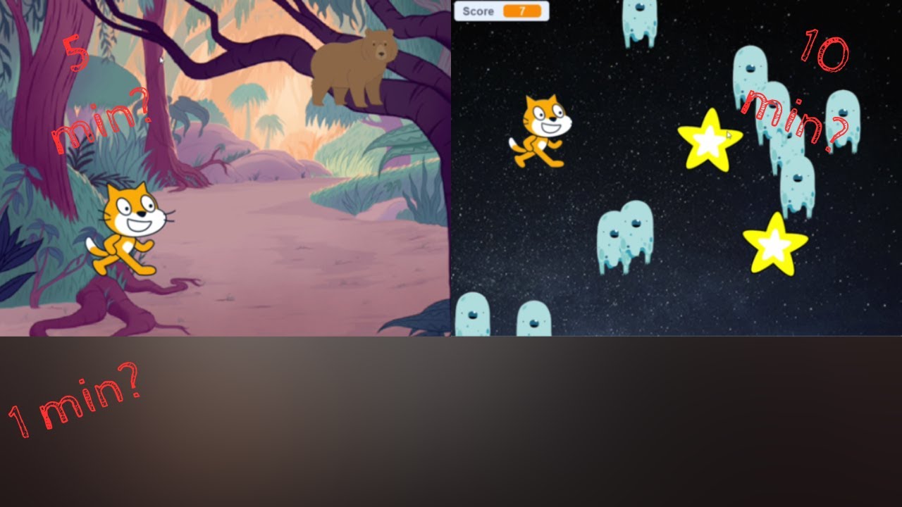I tried making a Scratch Project in 1 Min vs 5 Min vs 10 Min - YouTube