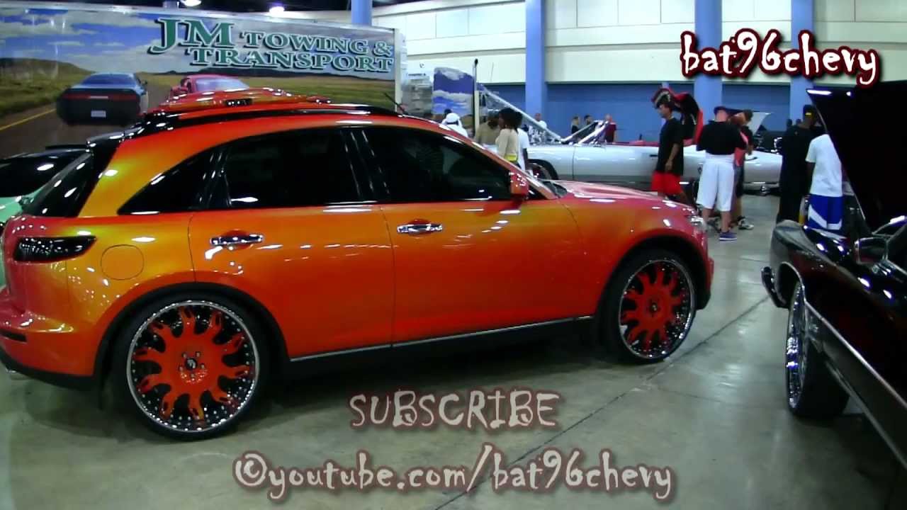 OUTRAGEOUS Orange Infiniti FX35 on 26" Forgiatos - 1080p HD - YouTube