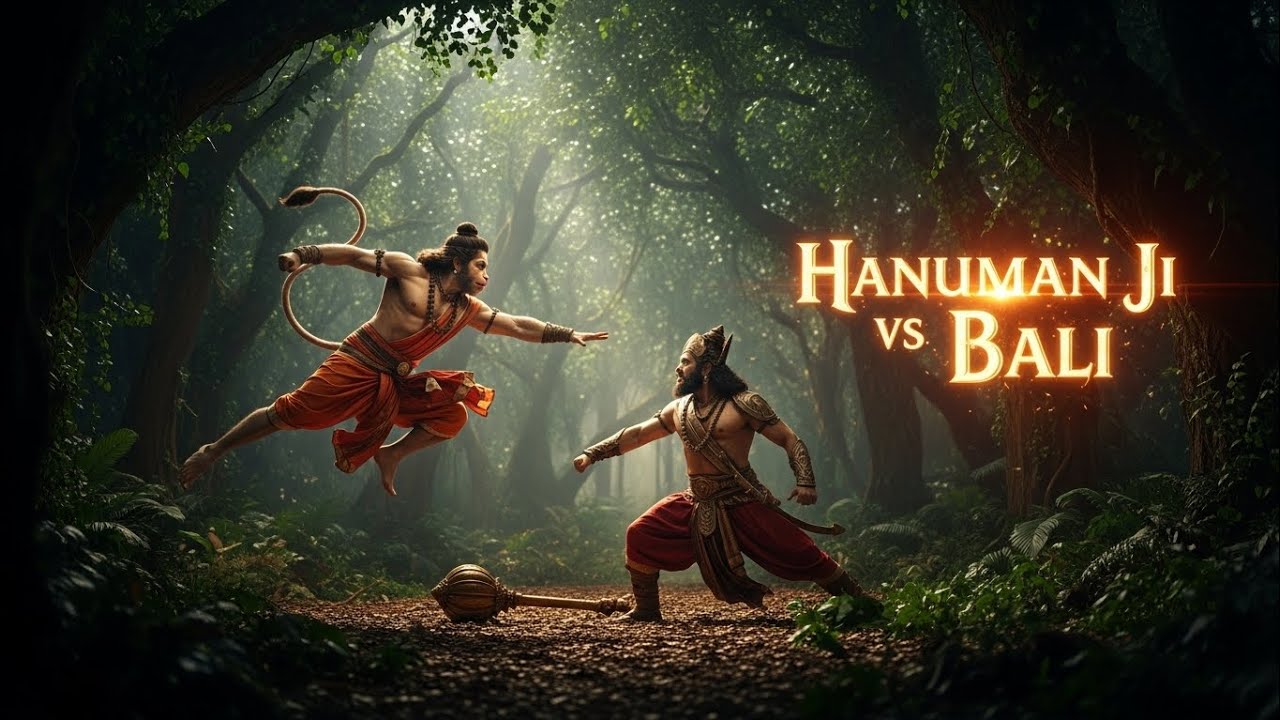 जब महाबली बाली हनुमान जी की शक्ति देखकर काँप उठा ! | Hanuman vs Bali ...