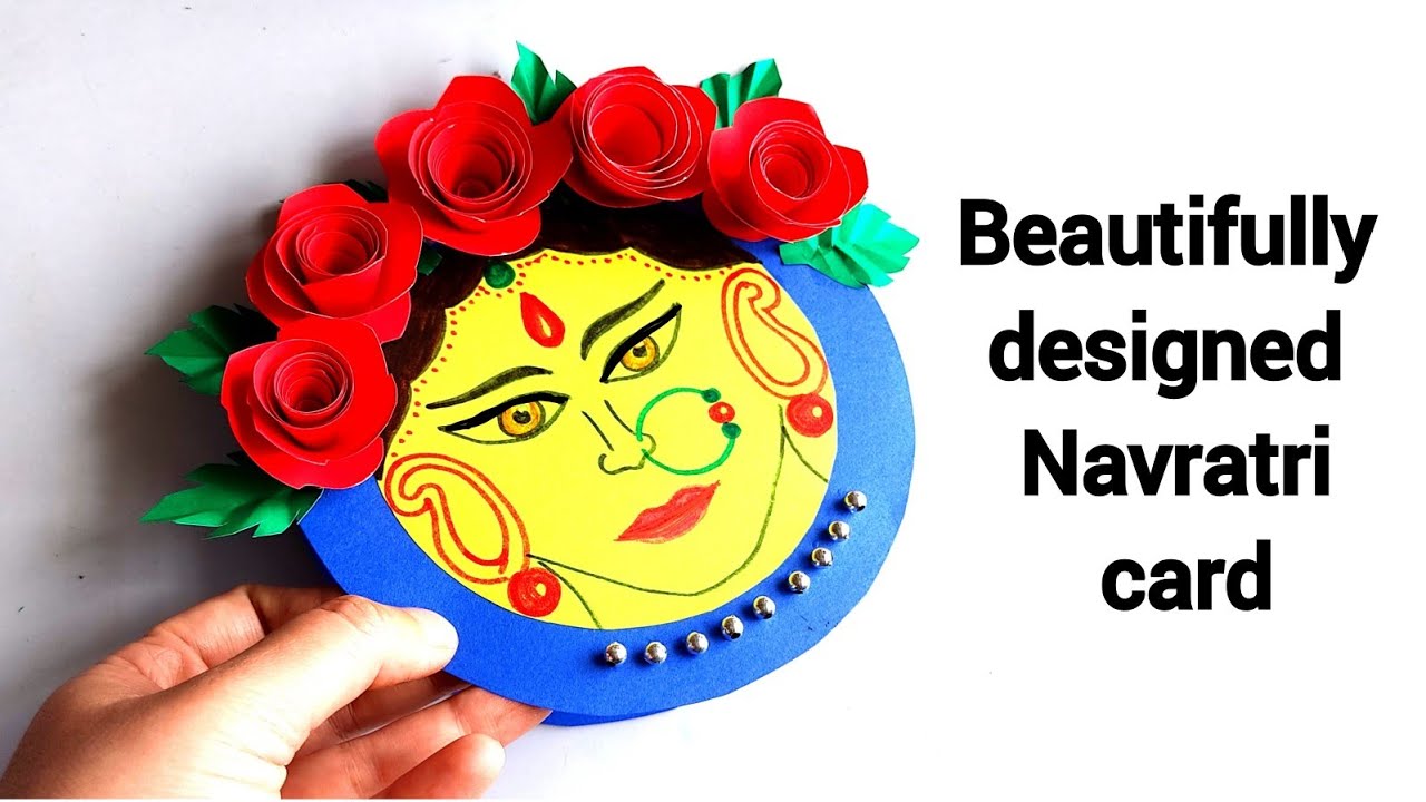 Durga puja greeting card | Happy navratri greeting card | Navratri ...