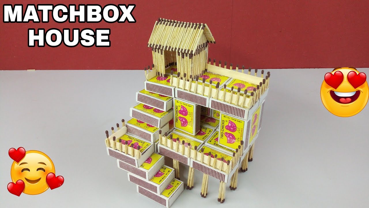 Miniature Matchbox House Making | How to make matchbox house | machis ...