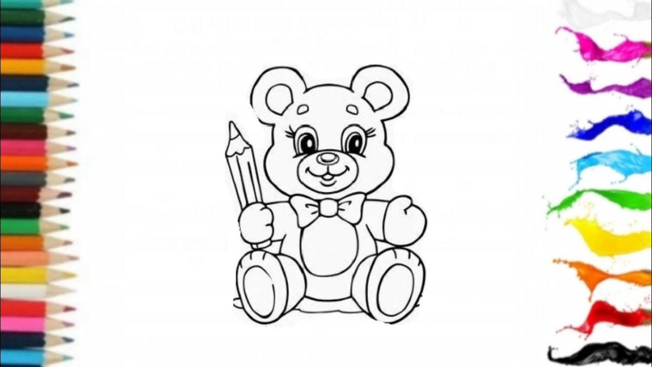 How Draw Deddy Bear with pencil for Beginners/learn step by step - YouTube