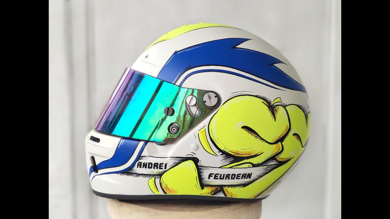 OMP GP-RK Custom Hand-Painted Karting Helmet | Painting Process ...
