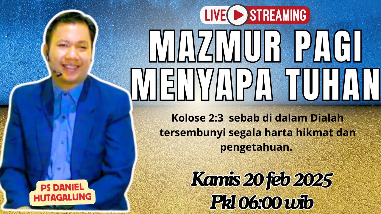 Mazmur Pagi Menyapa TUHAN | Kamis 20 Feb 2025 (Mazmur 5:4) # ...